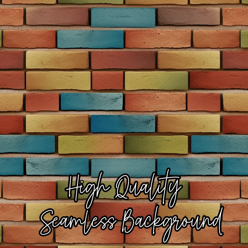 Seamless Pattern Bricks, Brick Seamless Pattern, Brick Digital Wallpaper, Seamless Bricks ...