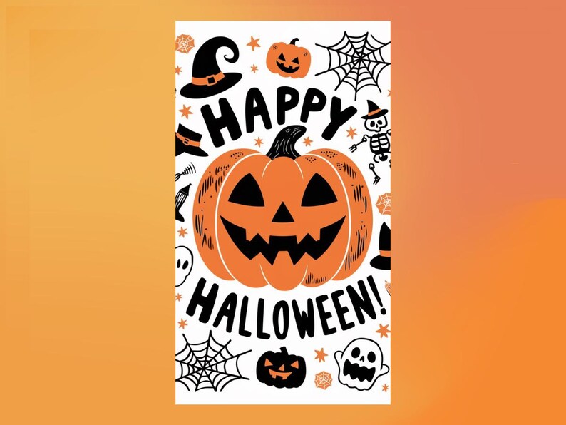 Printable Halloween Cards, Downloadable Halloween Cards - Etsy
