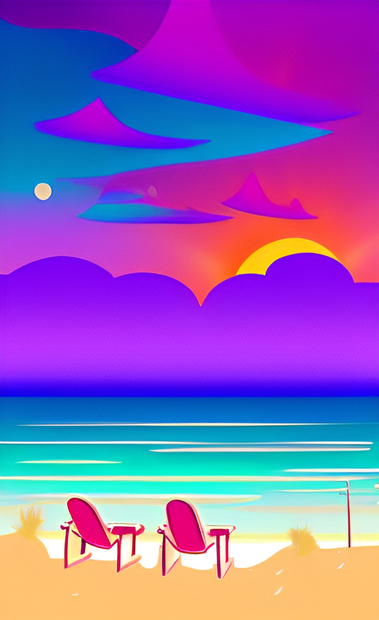 Retro Background, Retro Beach Background, Retro Beach Sunset Background ...