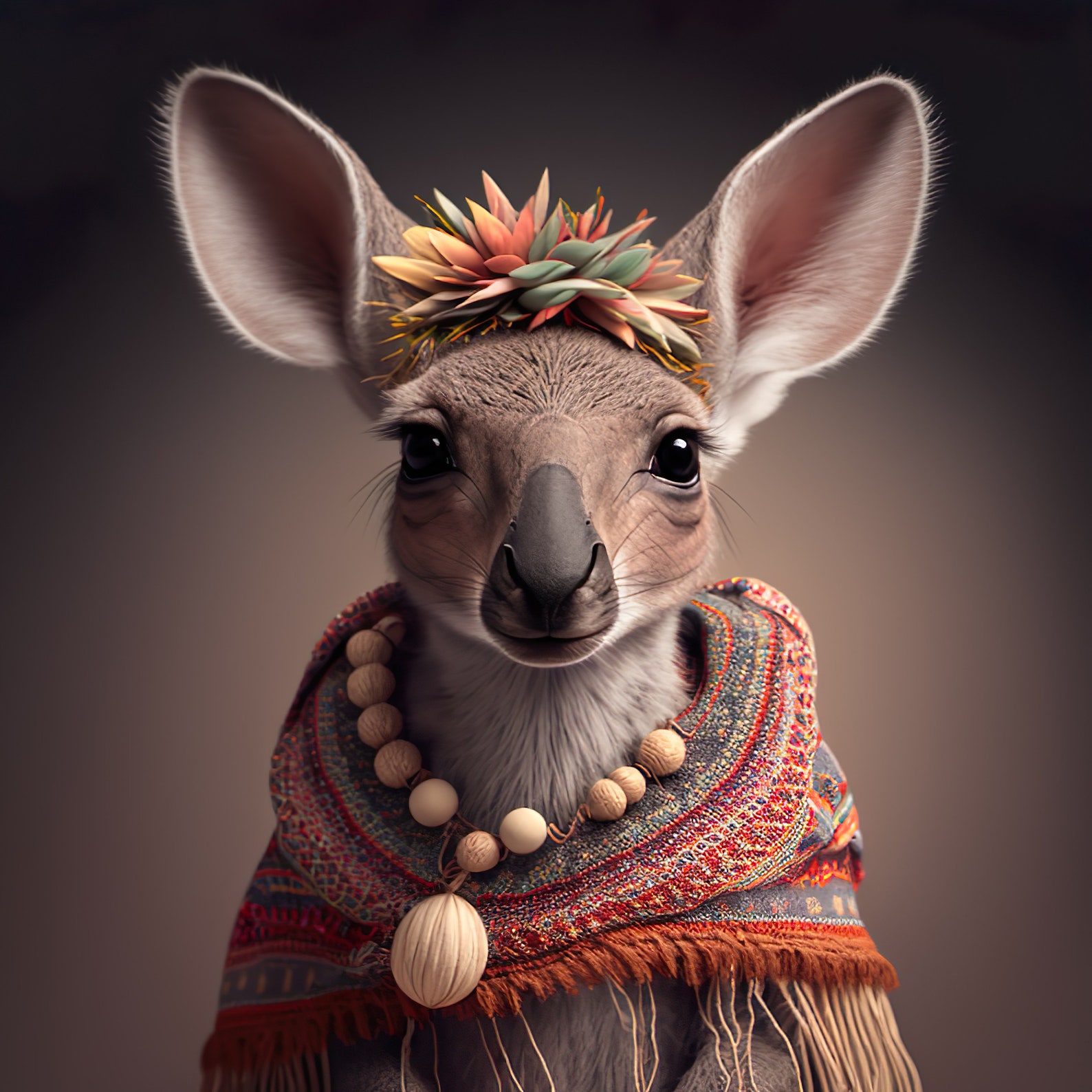 Kangaroo Wall Art, Kangaroo Boho Style Wall Art, Kangaroo Nursery Wall ...