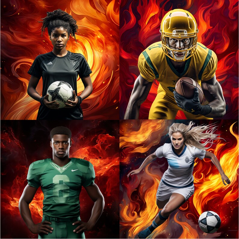 Fire Sports Background Flame Sports Backdrop Fire Backdrop - Etsy