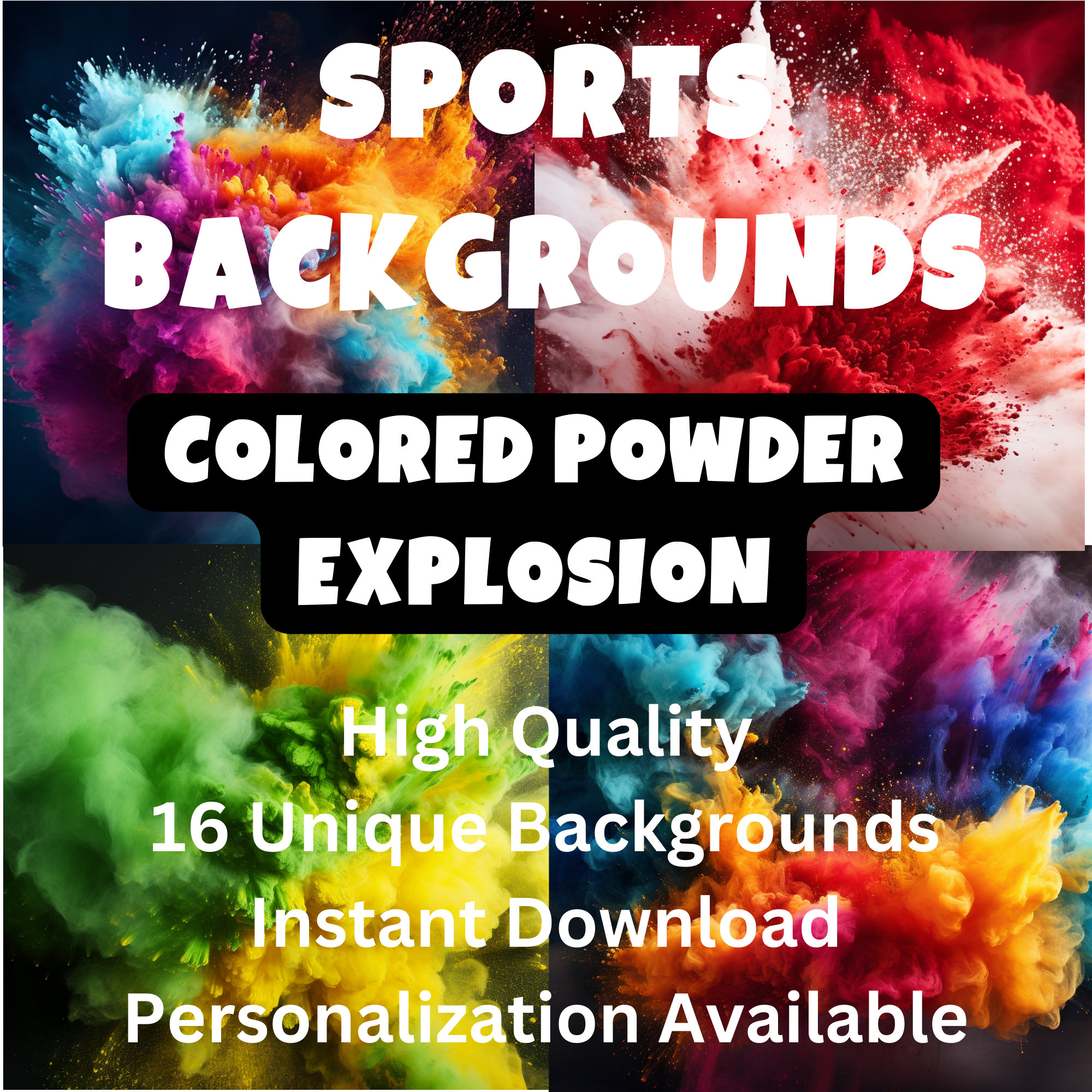 Color Explosion Sports Background, Sports Backdrop, Cheer, Band ...