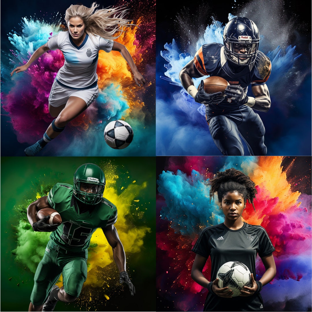Color Explosion Sports Background, Sports Backdrop, Cheer, Band ...