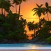 Tropical Sunset Phone Background, Sunset Background, Tropical Island ...