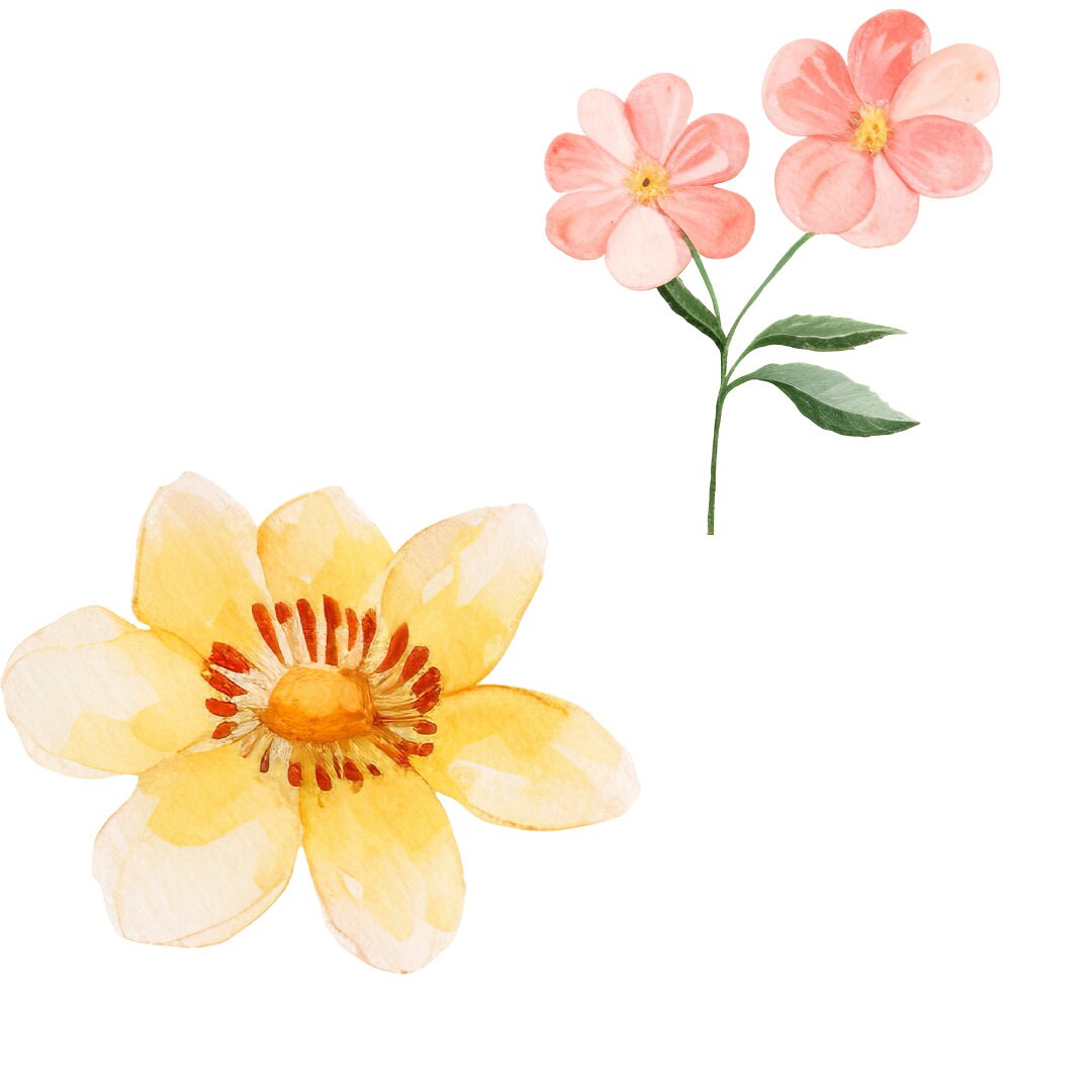 Watercolor Flowers Clipart, Floral Clipart - Etsy