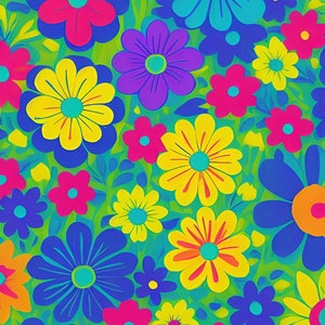 Retro Flowers Background, Phone Background Retro Flowers, Background ...