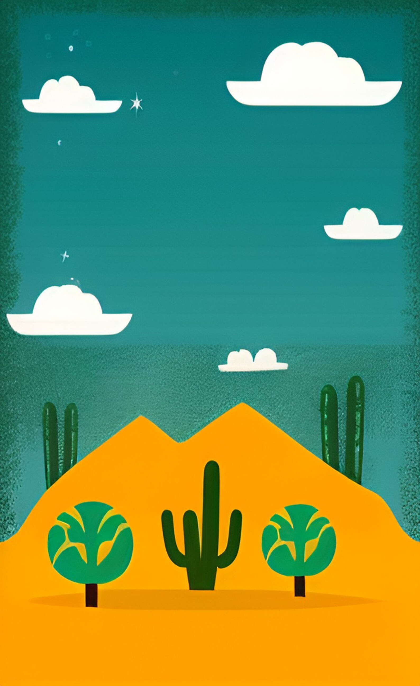 Retro Desert Phone Background, Desert Phone Background, Phone ...