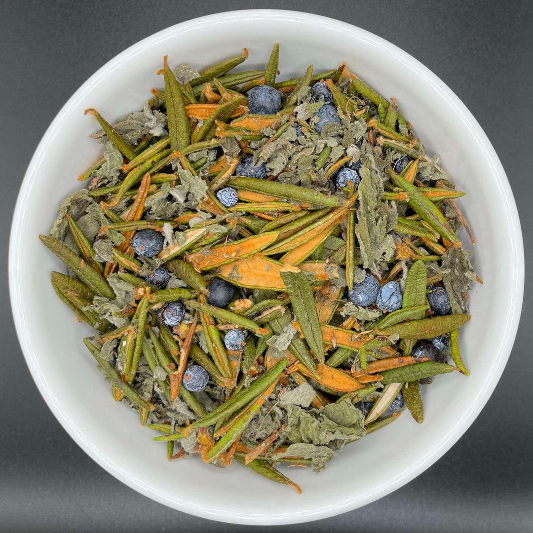 Wild-harvested Labrador Tea Blend – Juniper, Mint, Berries (herbal ...