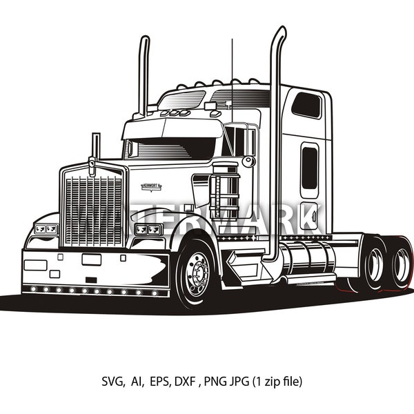 Kenworth Truck Svg - Etsy