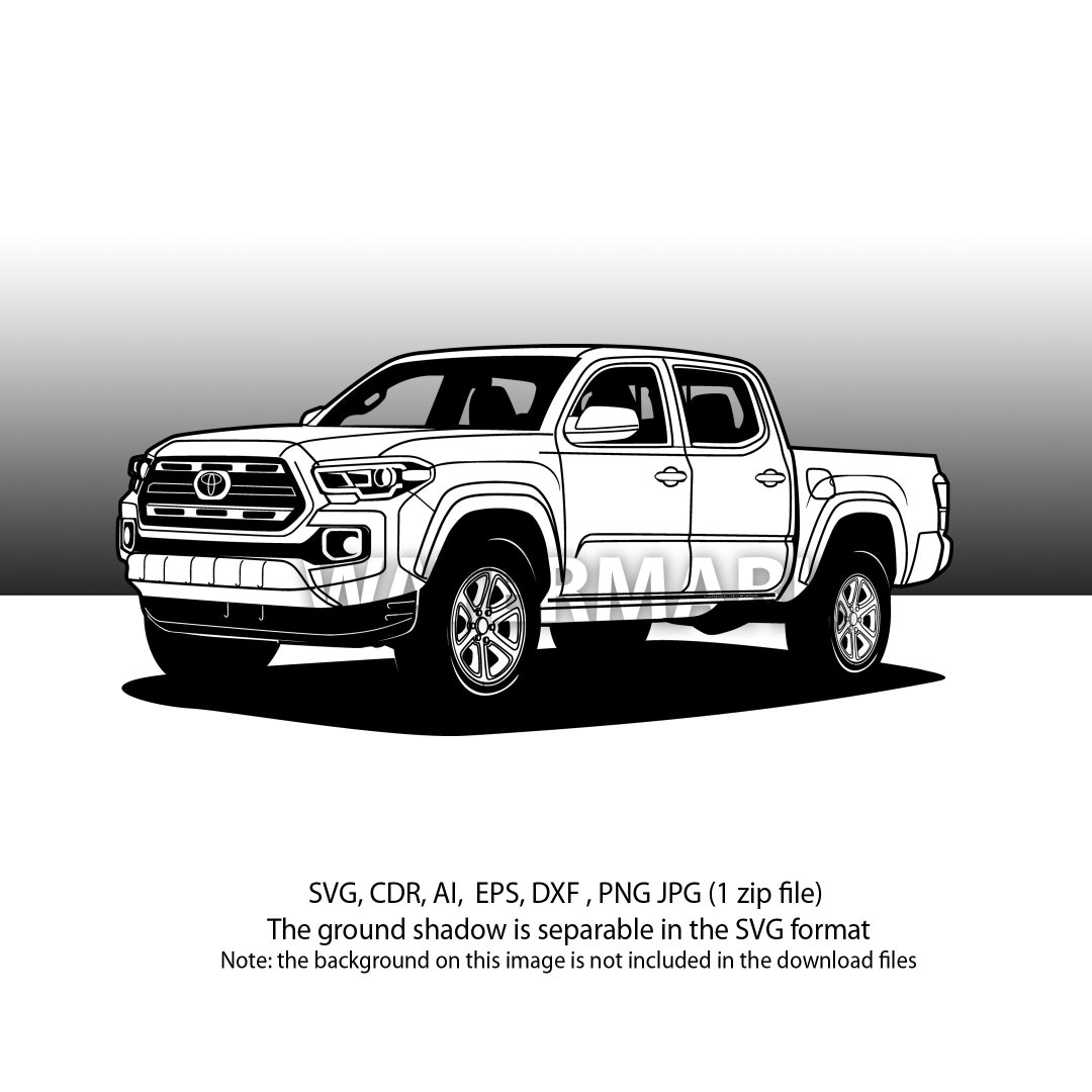 Toyota Tacoma Svg,cdr,ai,dxf,eps,png,jpg Pick Up - Etsy