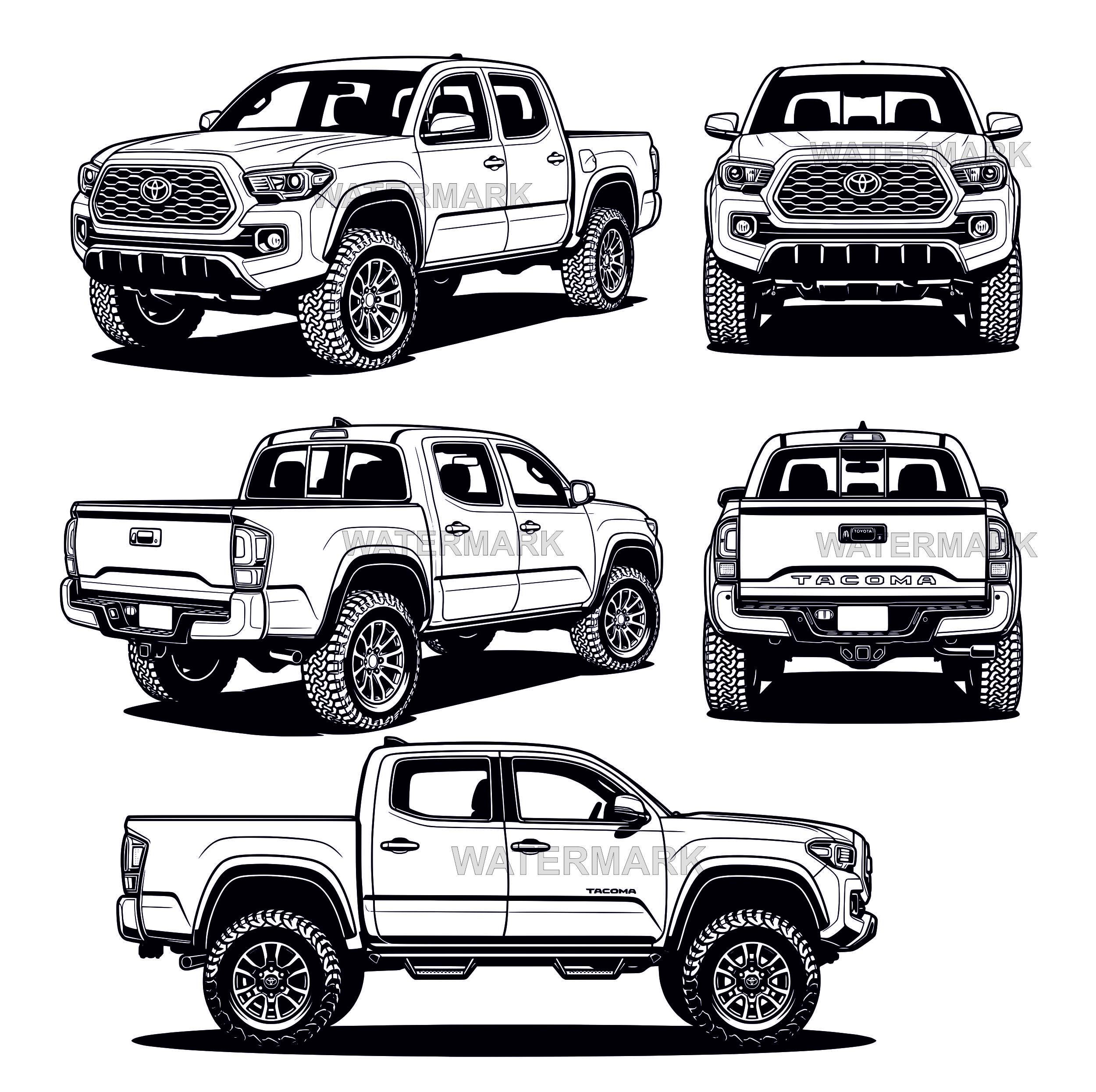 Toyota Tacoma SVG, PNG 5 Different Design View - Etsy