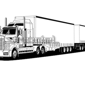 Semi Truck Kenworth Road Train Svg,ai,eps,png,jpg - Etsy