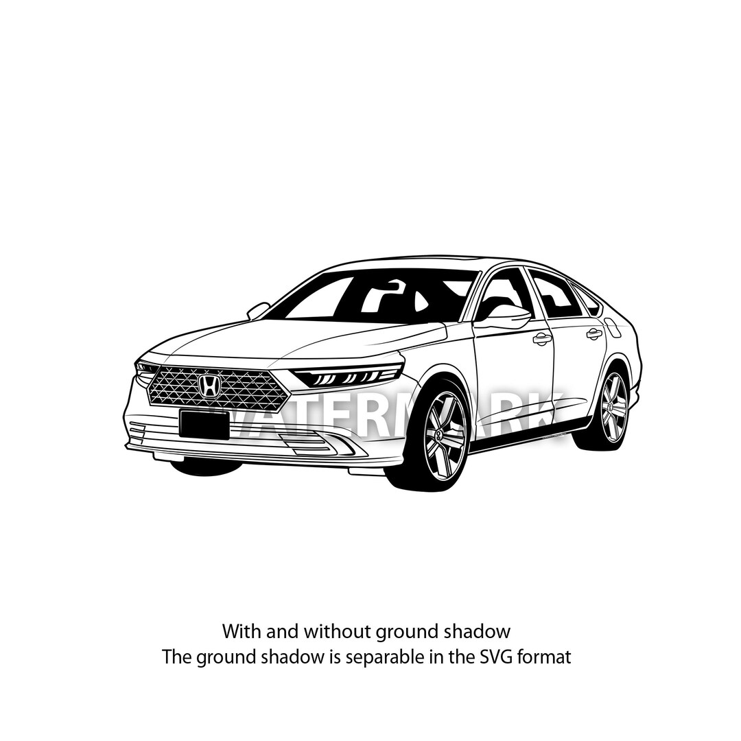 Honda Accord Svg,cdr,ai,dxf,eps,png,jpg - Etsy
