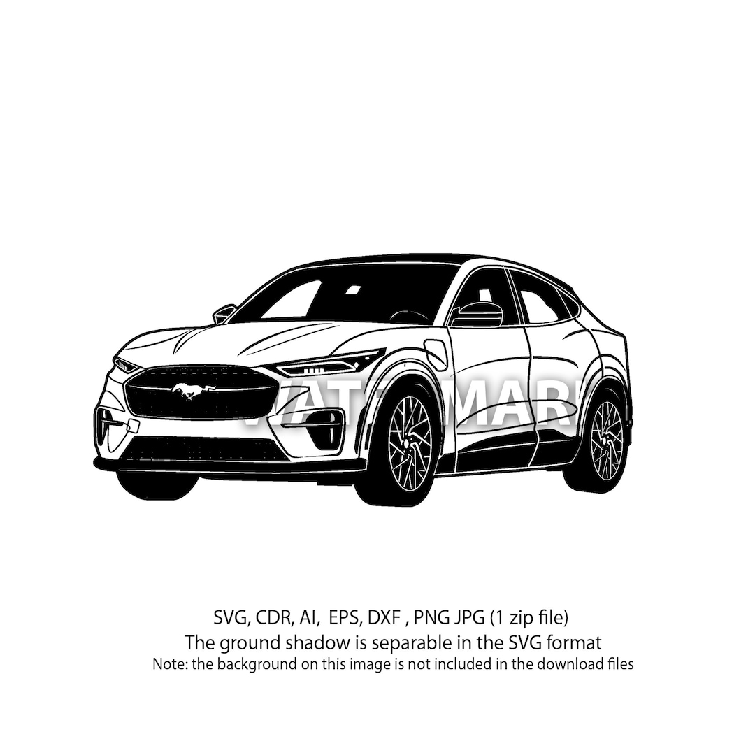 Ford Mustang Mach E Svg,cdr,ai,dxf,eps,png,jpg - Etsy