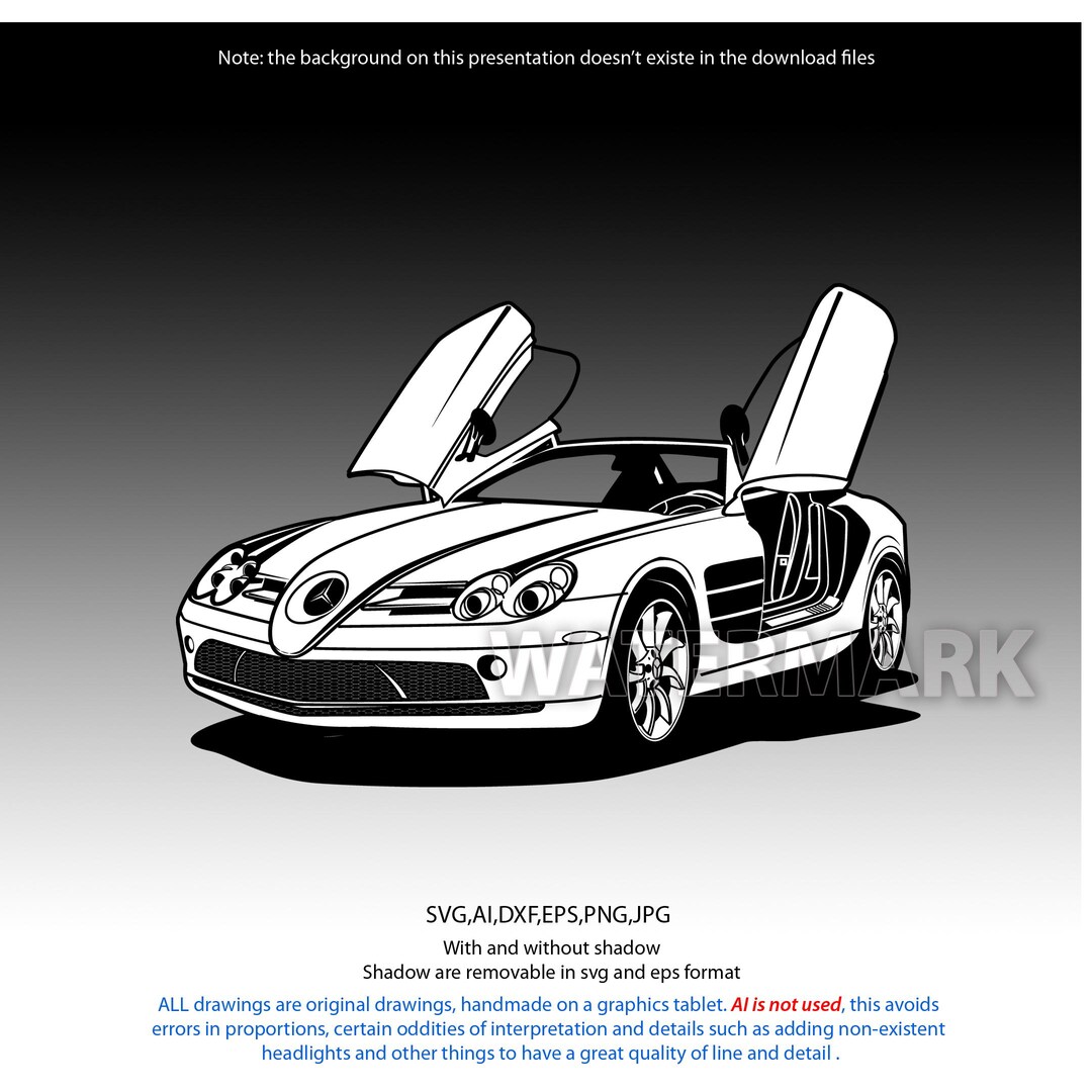 Mercedes Maclaren SLR, Svg,ai,eps,png,jpg, Cricut Ready - Etsy