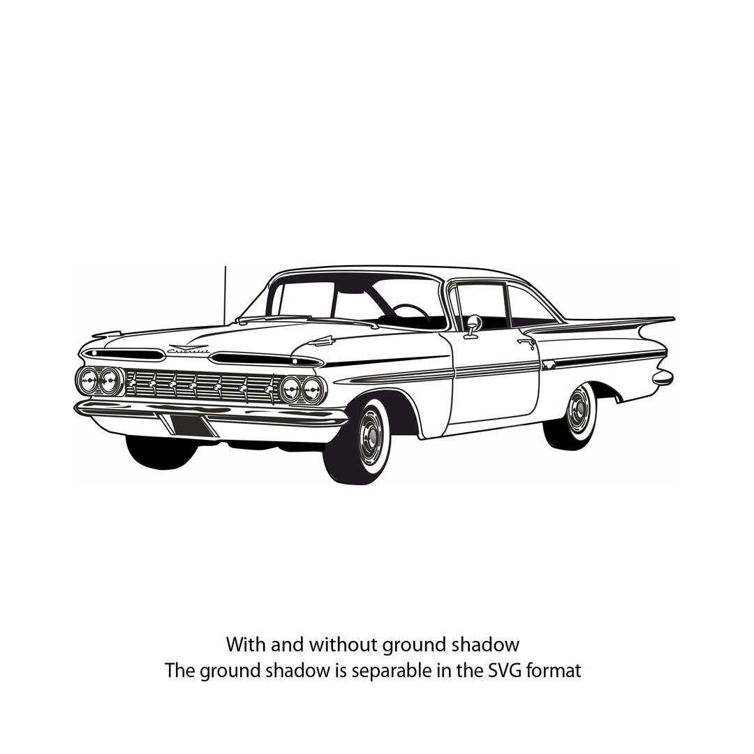 Chevrolet Impala Svg,ai,dxf,eps,png,jpg - Etsy
