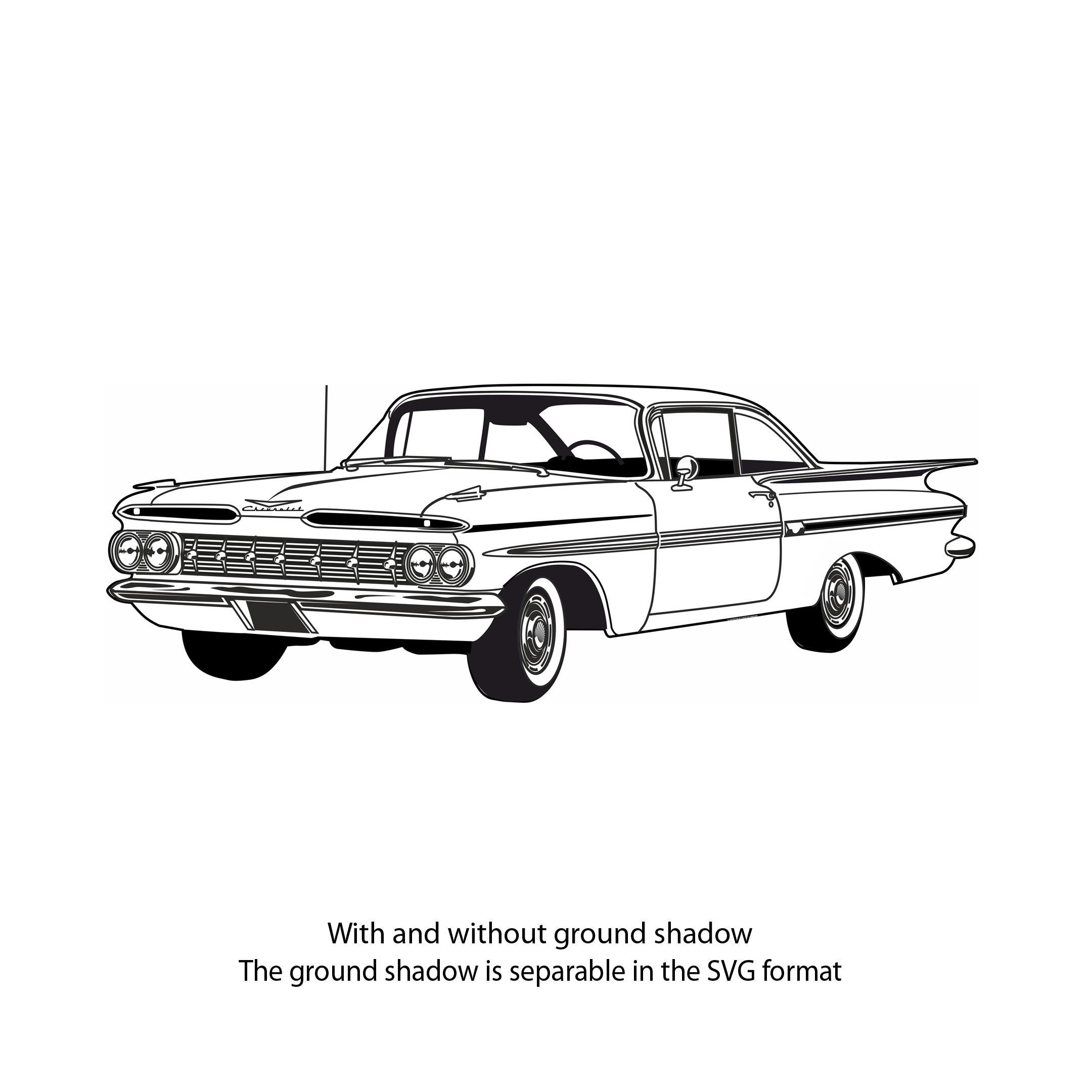 Chevrolet Impala Svg,ai,dxf,eps,png,jpg - Etsy