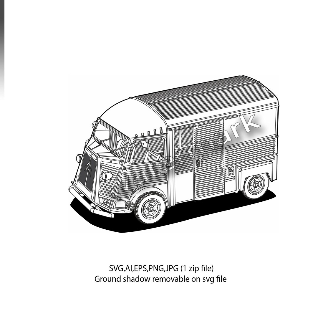 Citroen Van H Type Svg, Cdr, Dxf, Eps, Ai, Png, Jpg - Etsy