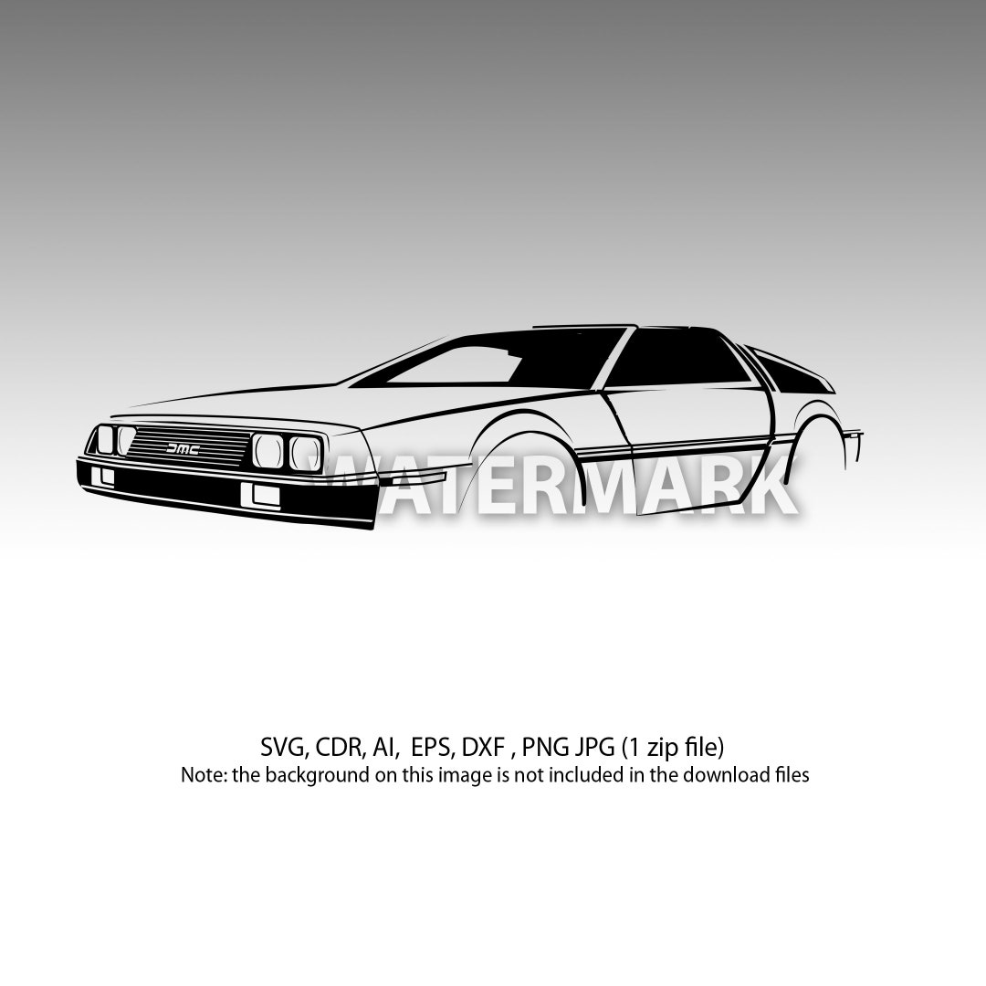 Delorean Sketch Svg, Cdr, Eps, Ai, Png, Jpg - Etsy