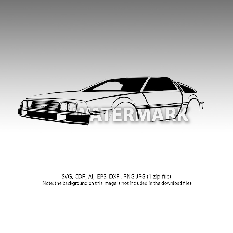 Delorean Sketch Svg, Cdr, Eps, Ai, Png, Jpg - Etsy