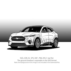 Ford Mustang Mach E Svg,cdr,ai,dxf,eps,png,jpg - Etsy