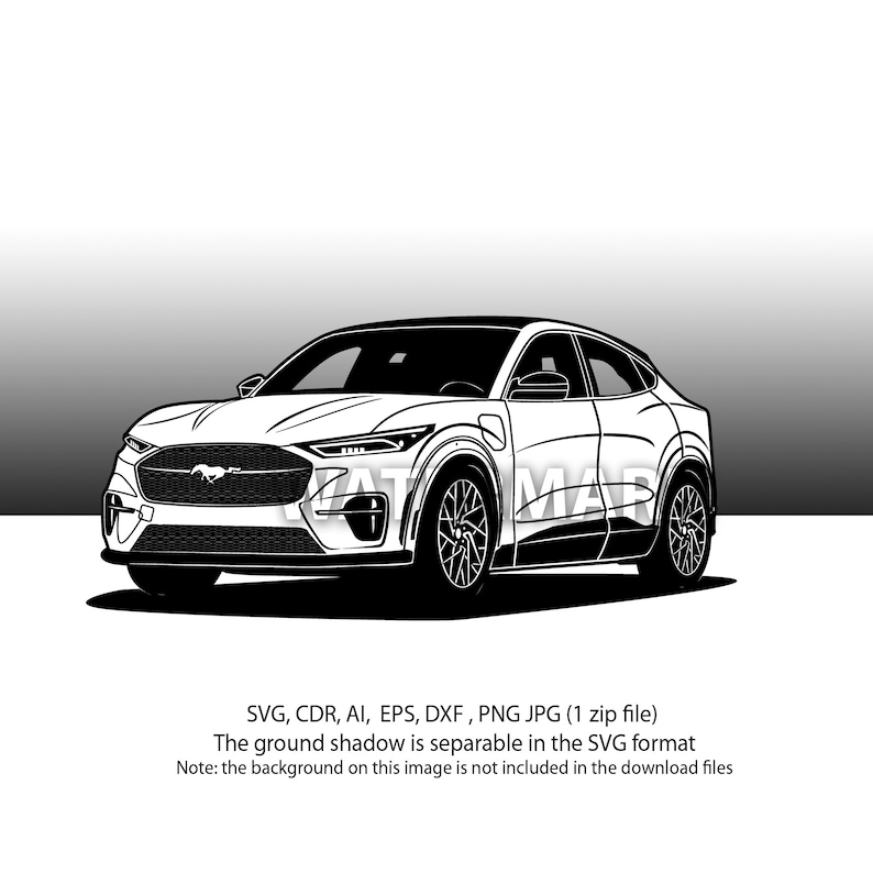 Ford Mustang Mach E Svg,cdr,ai,dxf,eps,png,jpg - Etsy