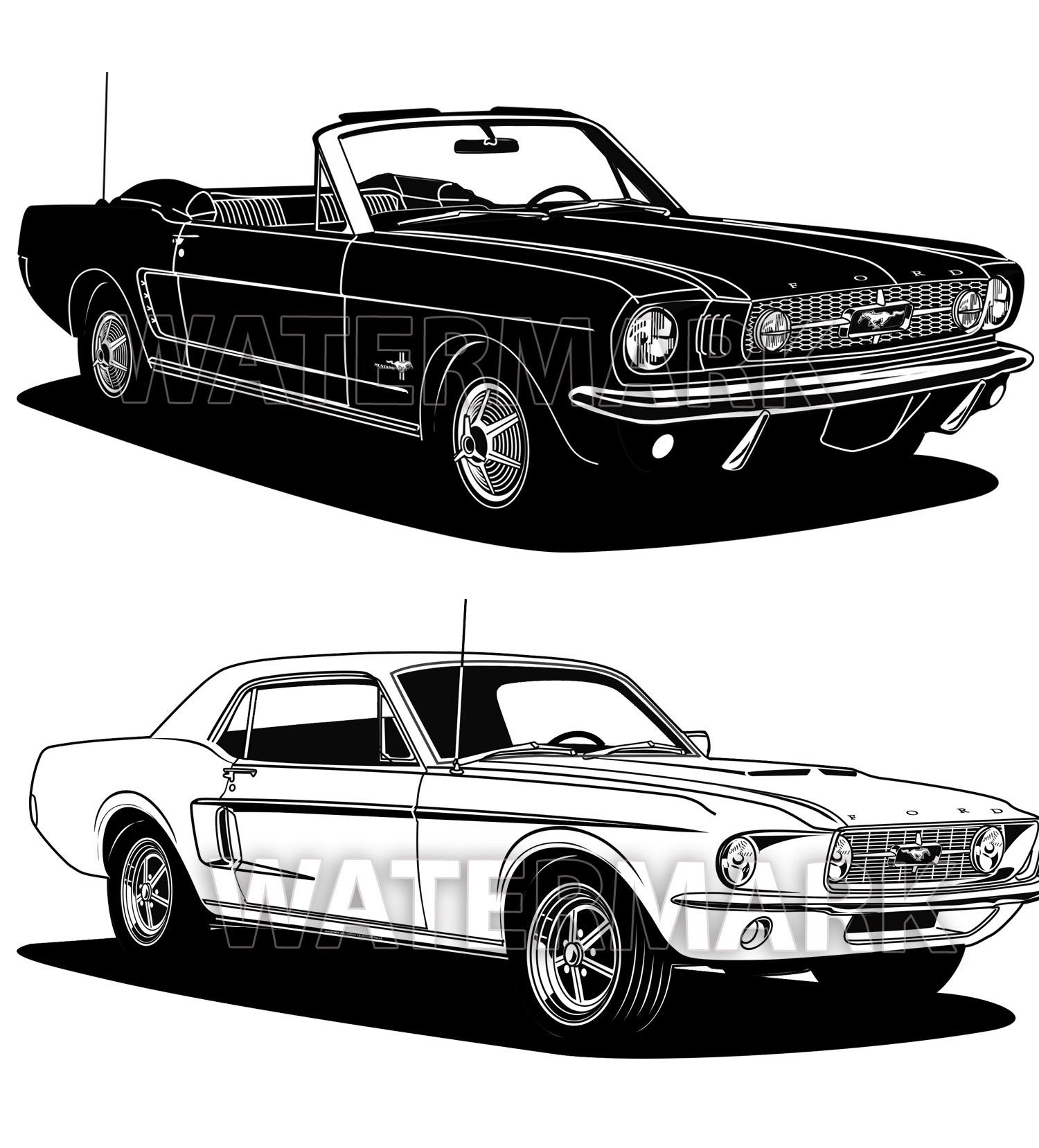 Ford Mustang SVG, PNG 9 Design 1967-1969 - Etsy