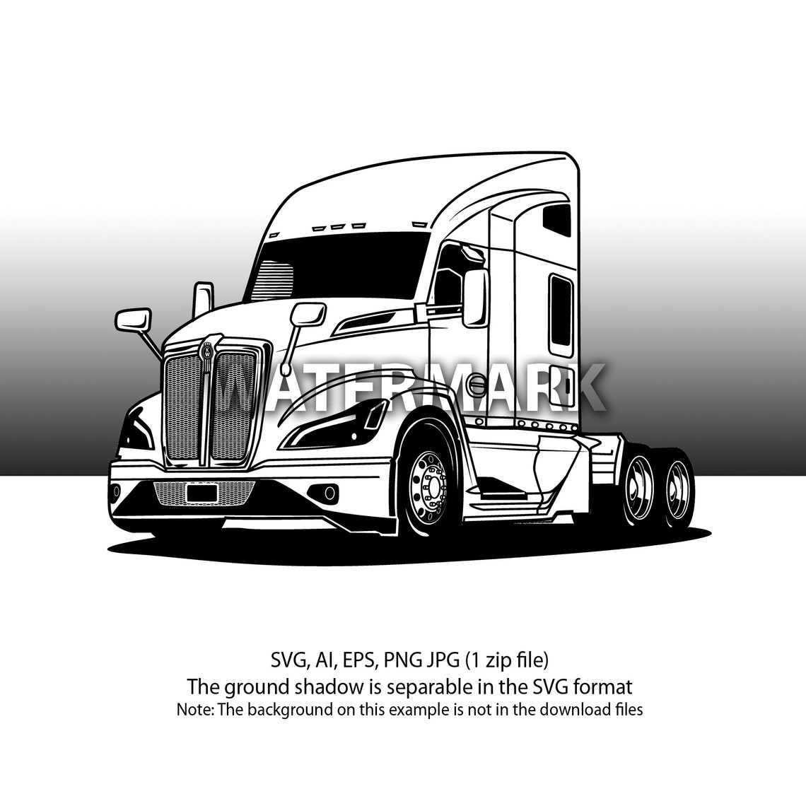 Semi Truck Kenworth T 680 Svg,ai,eps,png,jpg - Etsy
