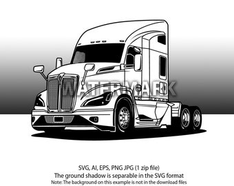 Semi Truck Kenworth T 660 Svg,ai,eps,png,jpg Color Layers - Etsy