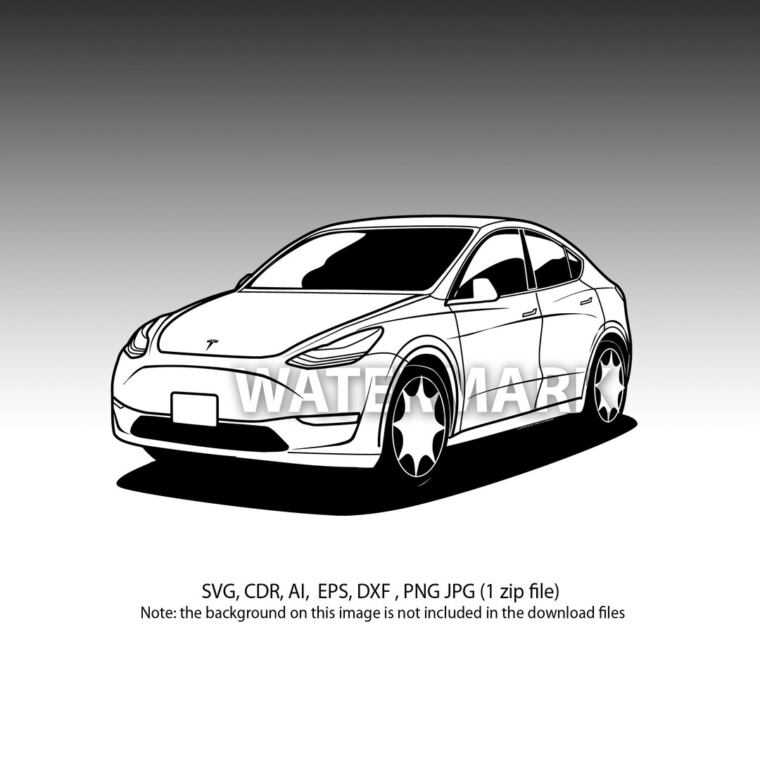 Tesla Model Y Svg, Cdr, Eps, Ai, Png, Jpg - Etsy