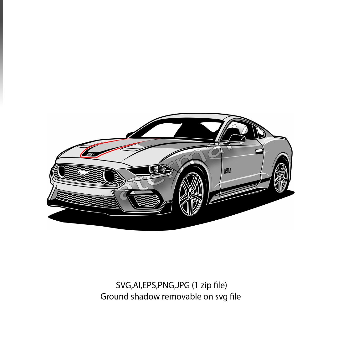 Ford Mustang Mach-1 2022 Color Layer Svg,ai,eps,png,jpg - Etsy