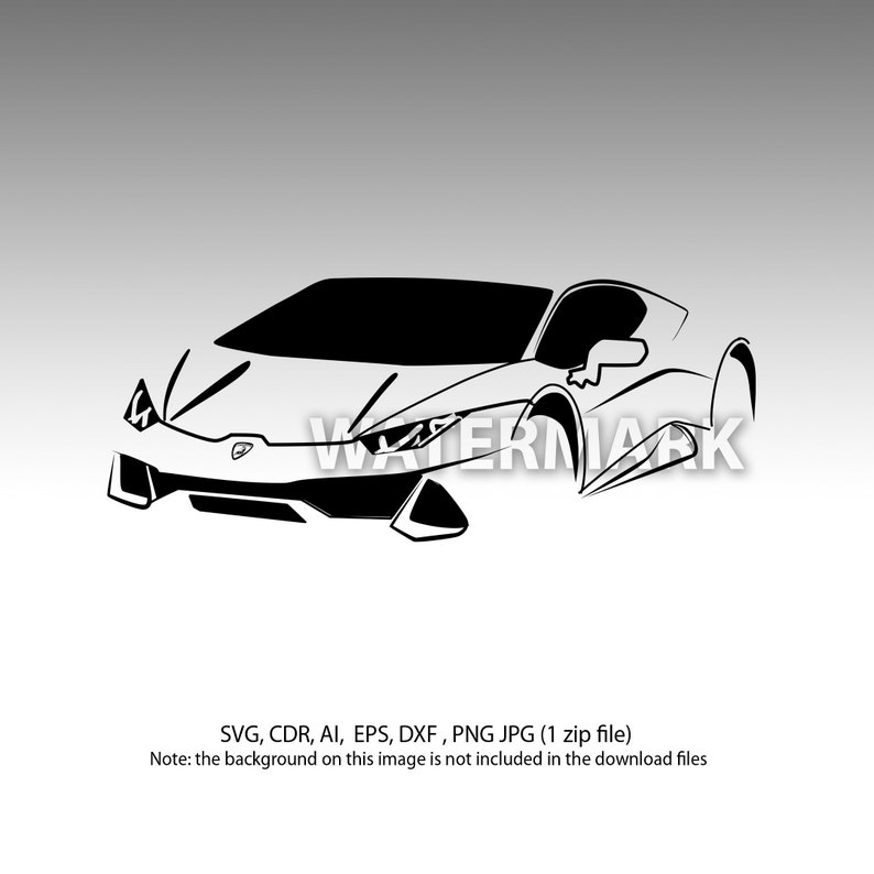 Lamborghini Huracan Sketch Svg, Cdr, Dxf, Eps, Ai, Png, Jpg - Etsy