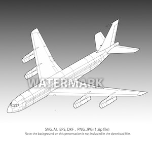 Boing 707 Svg, Eps, Ai, Dxf, Ai, Png, Jpg - Etsy