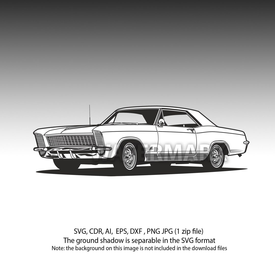 Buick Riviera svg,cdr,ai,dxf,eps,png,jpg - Etsy México