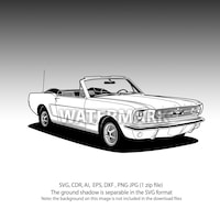 Ford Mustang 1967 Front View Vector Cut File - Etsy