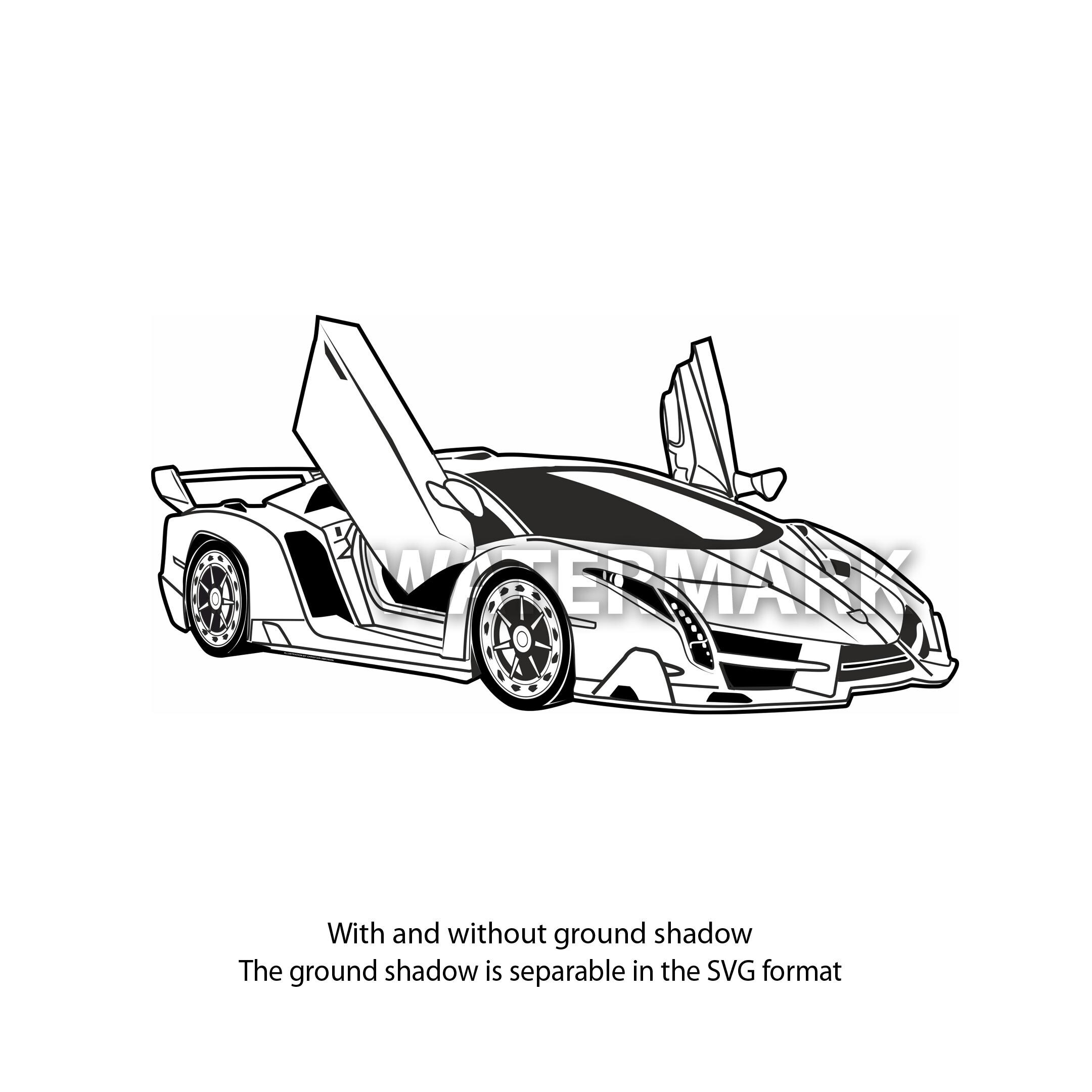 Lamborghini Veneno Open Doors Svg,cdr,ai,dxf,eps,png,jpg - Etsy
