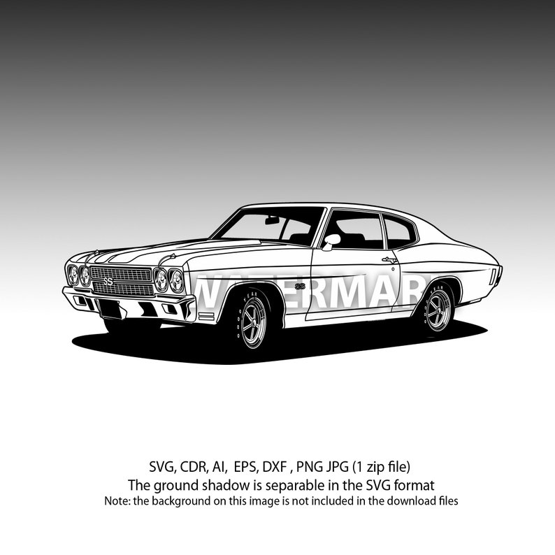 Chevrolet Chevelle 1970 Svg,cdr,ai,dxf,eps,png,jpg - Etsy