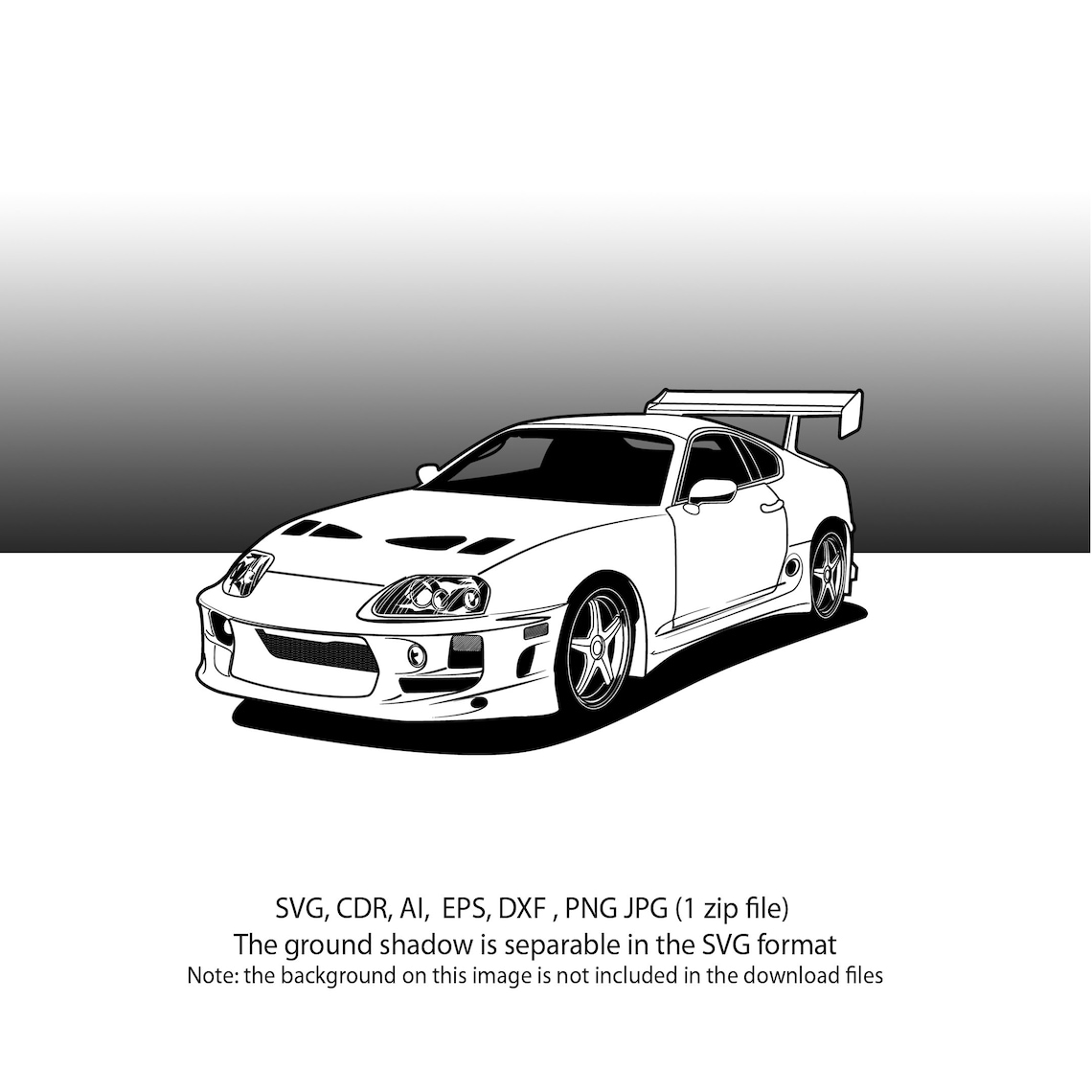 Toyota Supra Svg,cdr,ai,dxf,eps,png,jpg - Etsy