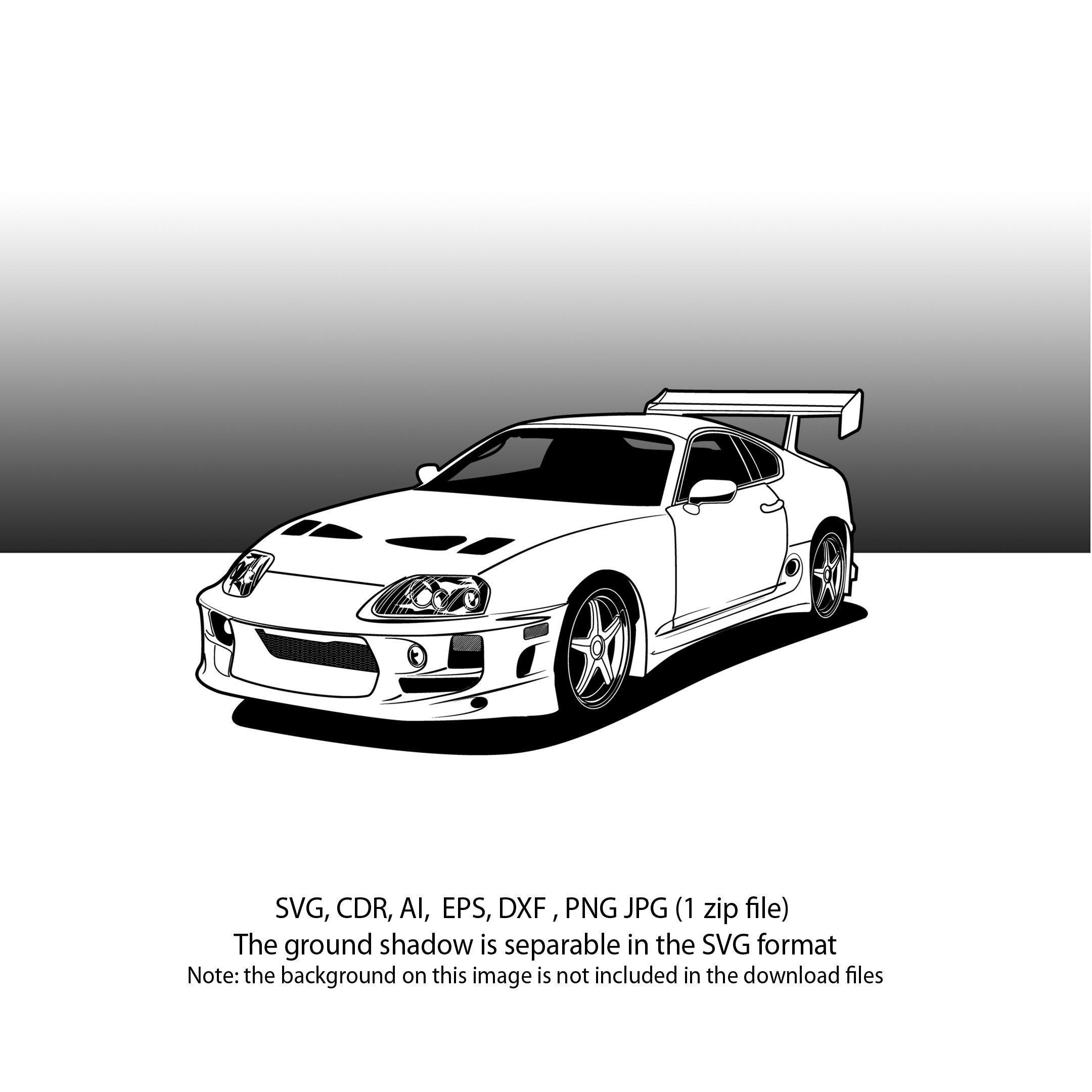 Toyota Supra Svg,cdr,ai,dxf,eps,png,jpg - Etsy