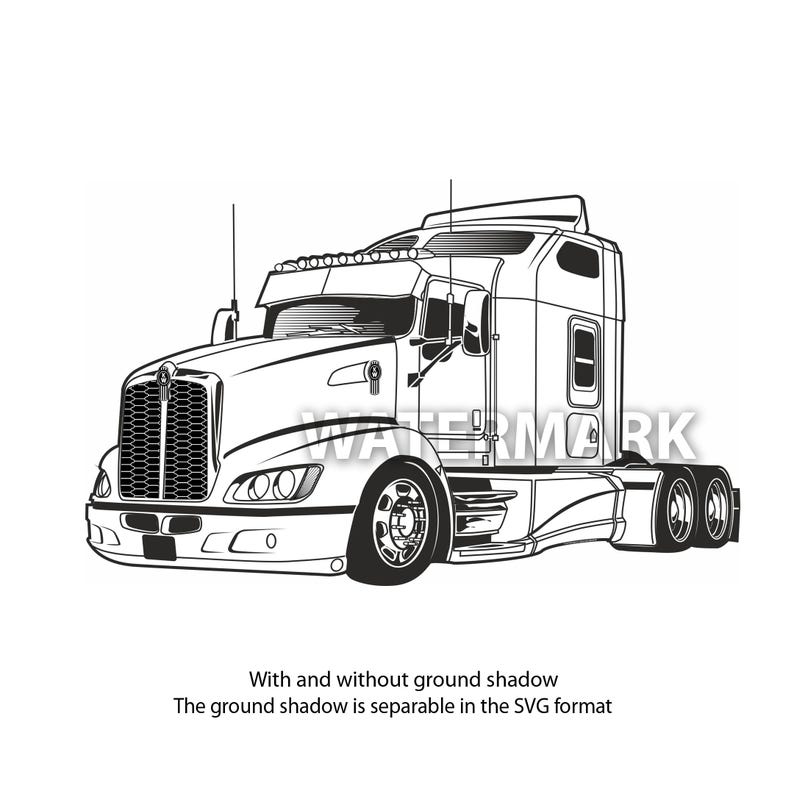 Semi Truck Kenworth T 660 Svg,ai,eps,png,jpg - Etsy