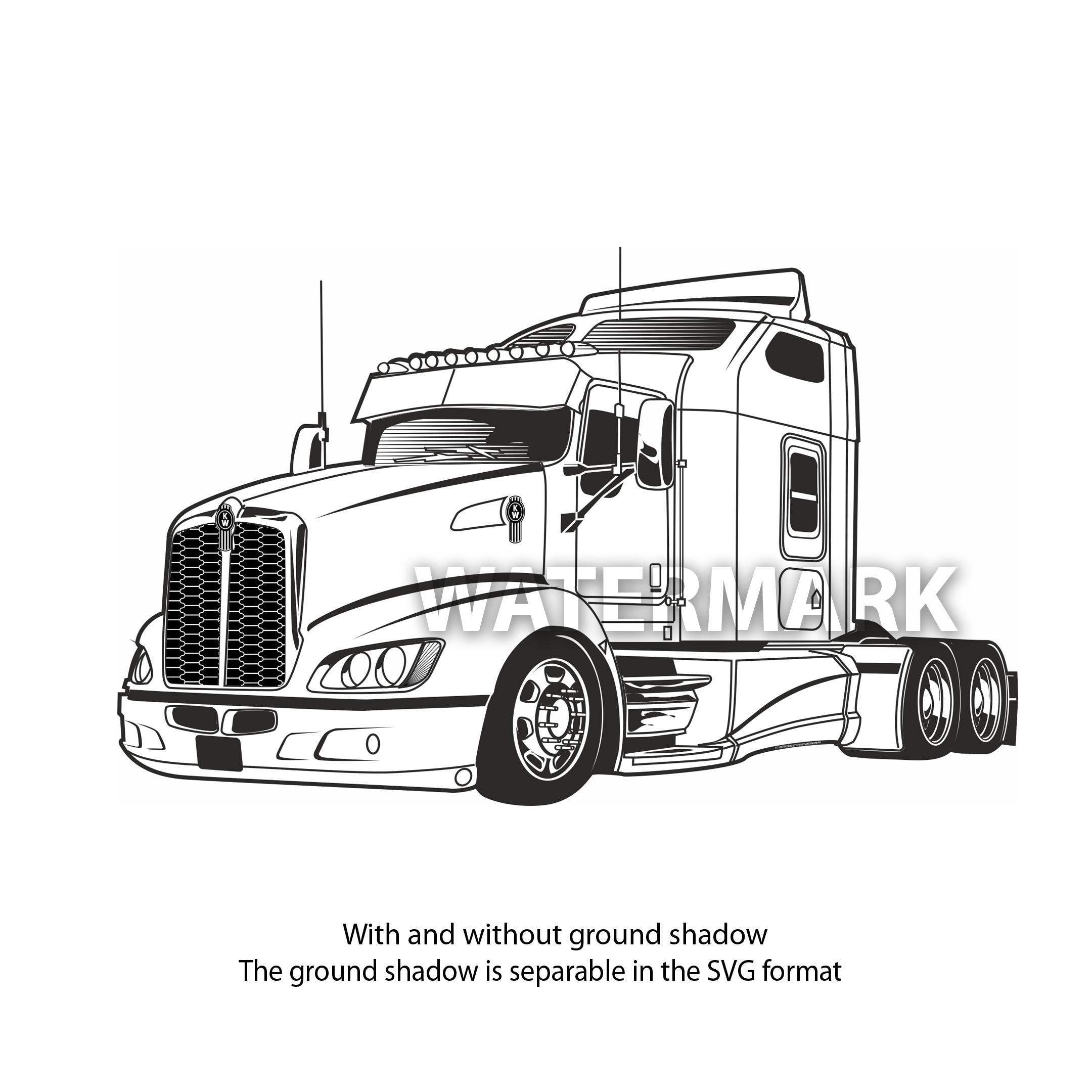 Semi Truck Kenworth T 660 Svg,ai,eps,png,jpg - Etsy