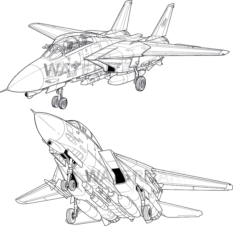 F 14 Tomcat Fighter Aircraft Plane , Eps, Ai, Dxf, Ai, Png, Jpg - Etsy