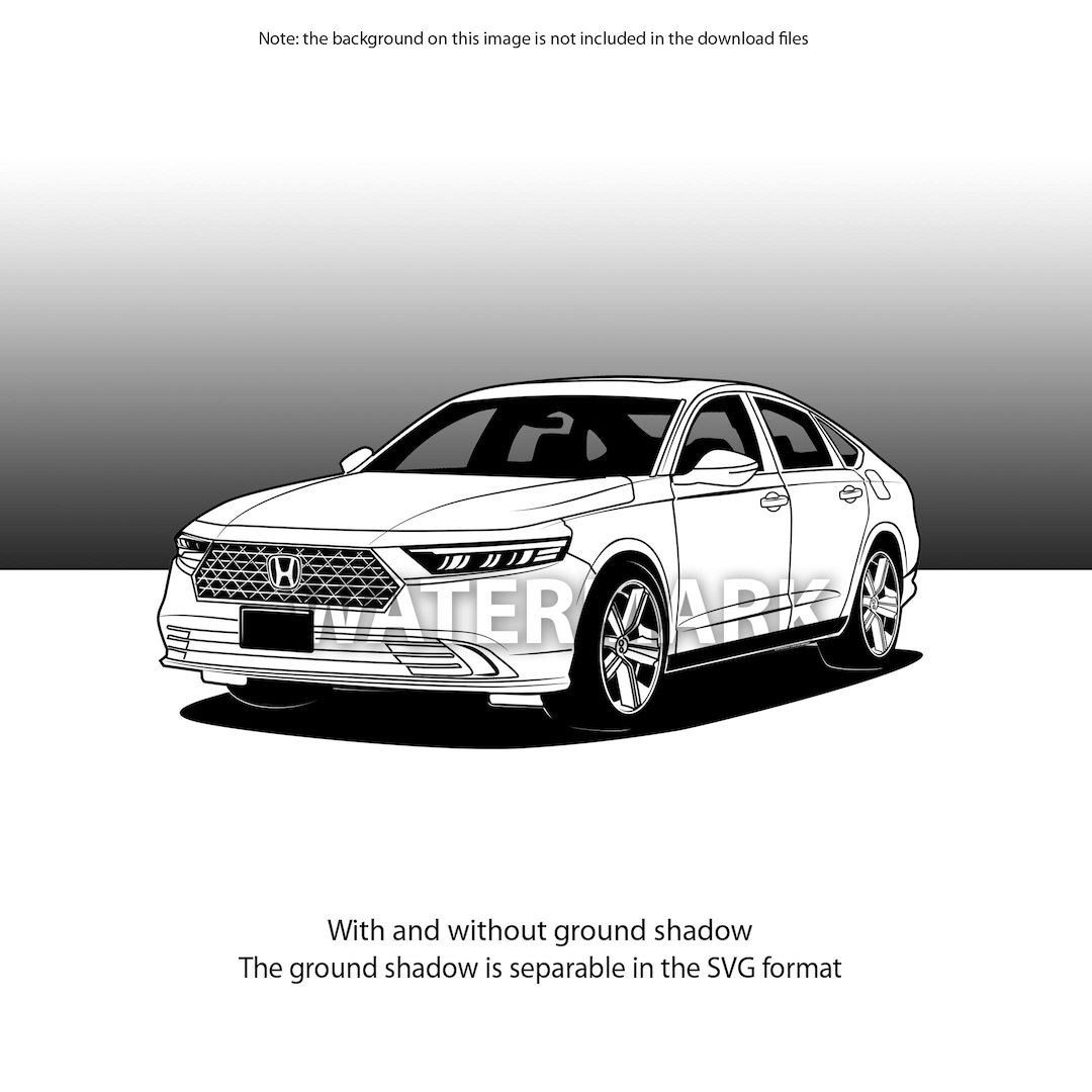 Honda Accord SVG, CDR, AI, DXF, EPS, PNG, JPG - Etsy México