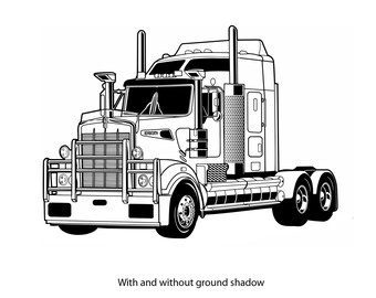 Semi Truck Kenworth T 680 Svg,ai,eps,png,jpg - Etsy