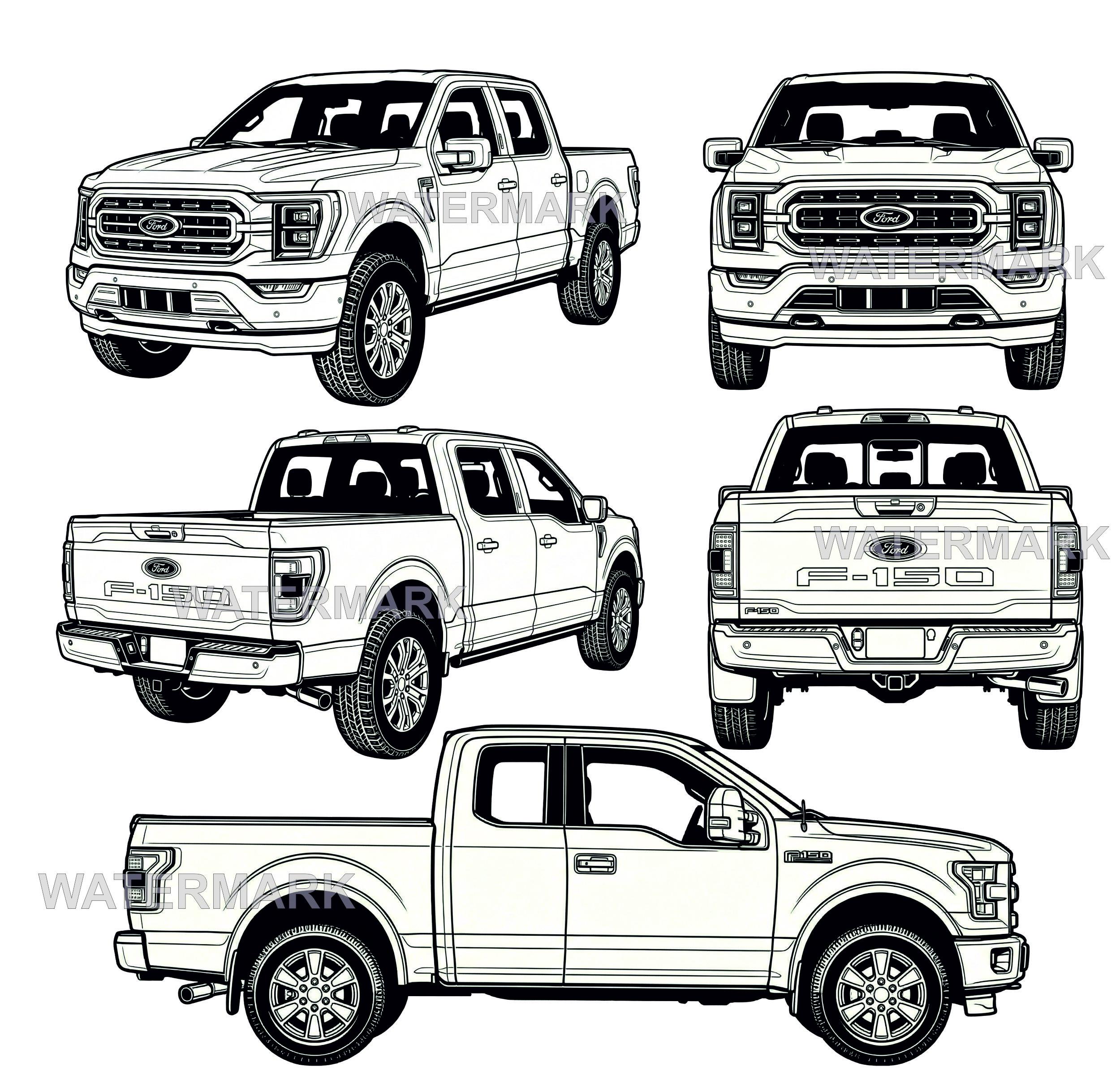 Ford Pick up Serie-150 SVG, PNG 5 Different Design View - Etsy