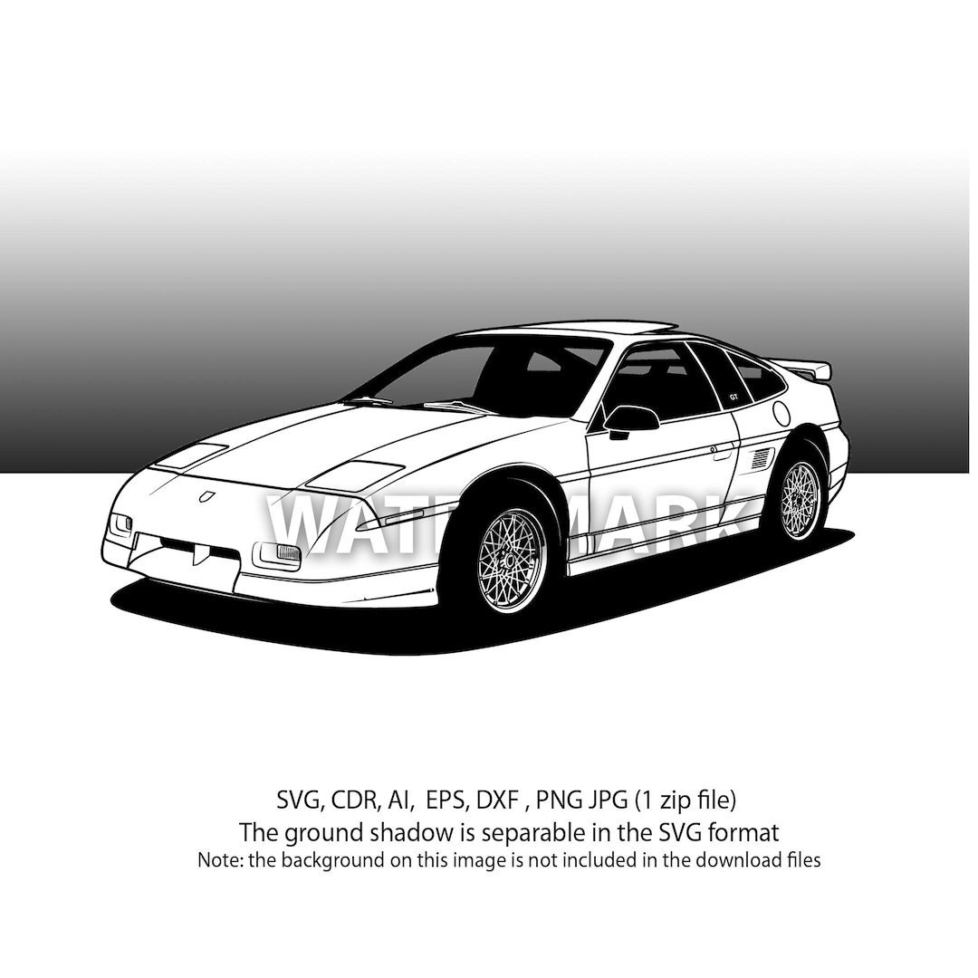 Pontiac Fiero Svg,cdr,ai,dxf,eps,png,jpg - Etsy