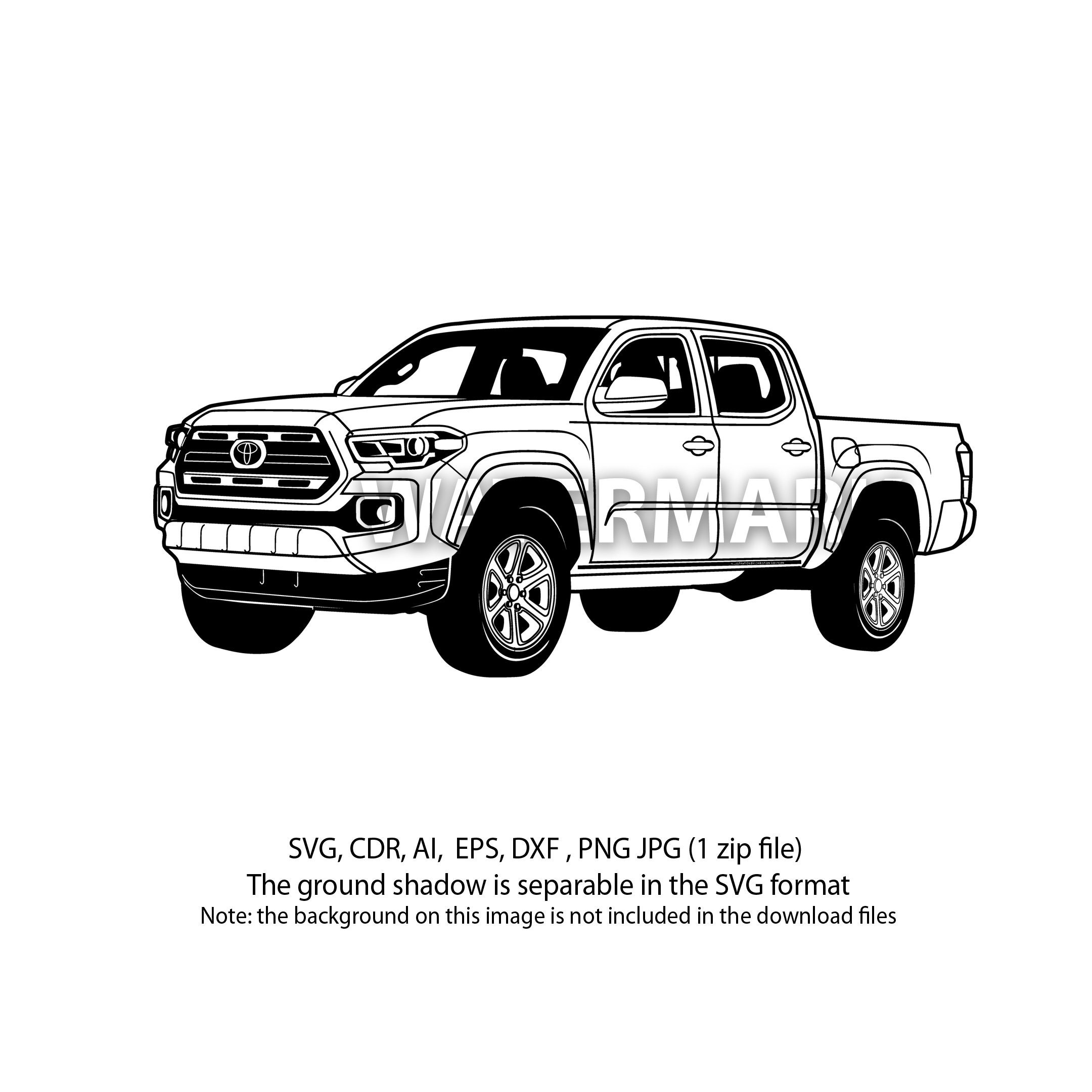Toyota Tacoma Svg,cdr,ai,dxf,eps,png,jpg Pick Up - Etsy