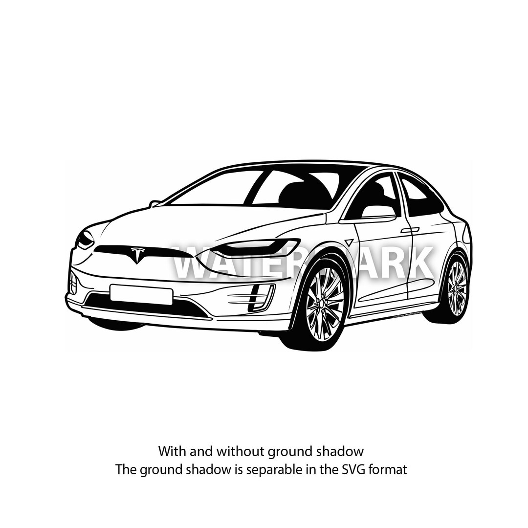 Tesla Model X Svg, Cdr, Eps, Ai, Png, Jpg - Etsy