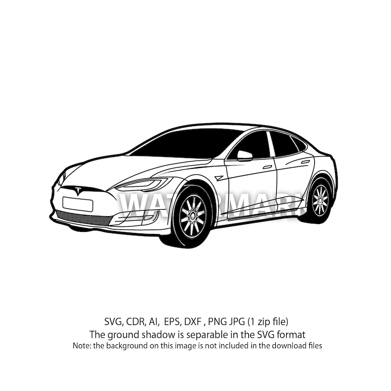 Tesla Model S Plaid Svg, Cdr, Eps, Ai, Png, Jpg - Etsy