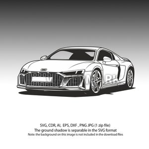 Audi R8 Svg, Cdr, Eps, Ai, Png, Jpg - Etsy